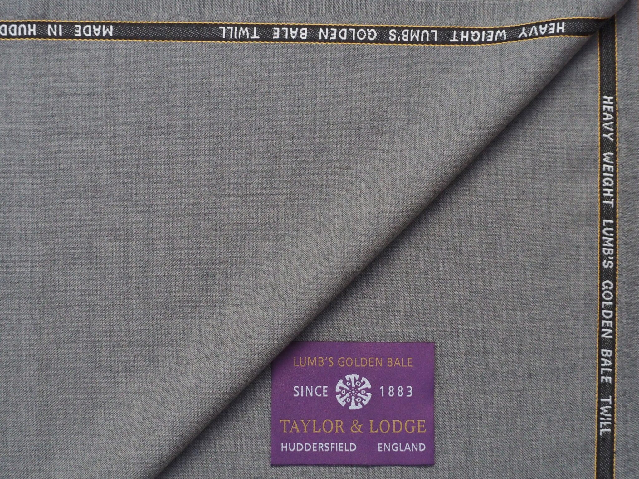Lumb's Golden Bale, Mix Light-Mid Grey Heavy Weight Suiting Fabric By ...