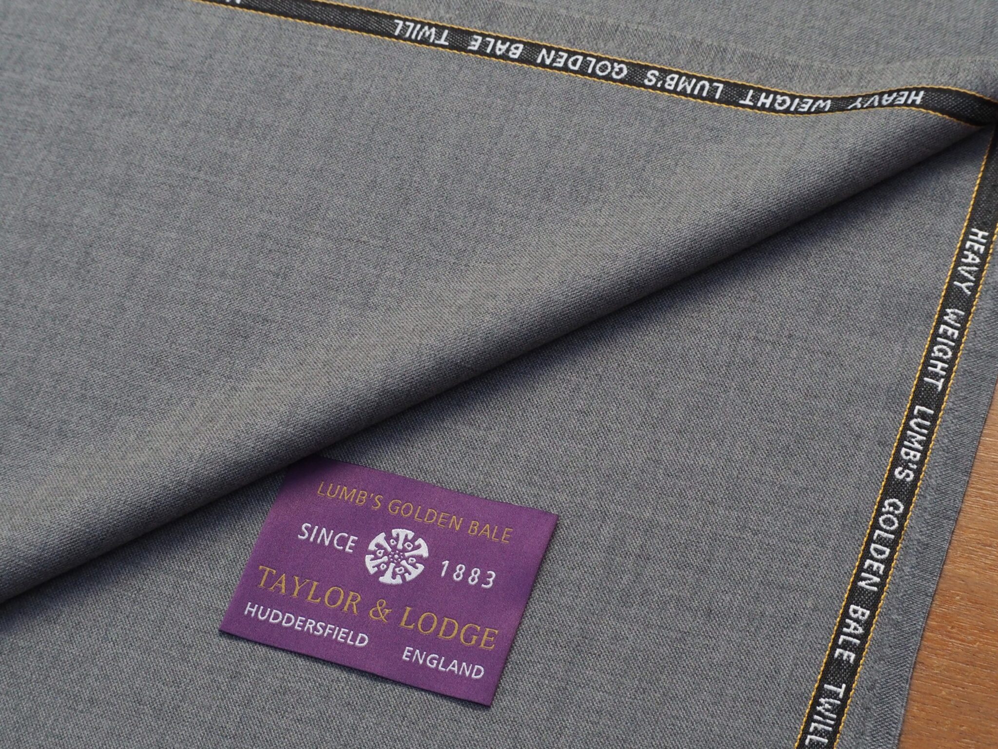 Lumb's Golden Bale, Mix Light-Mid Grey Heavy Weight Suiting Fabric By ...