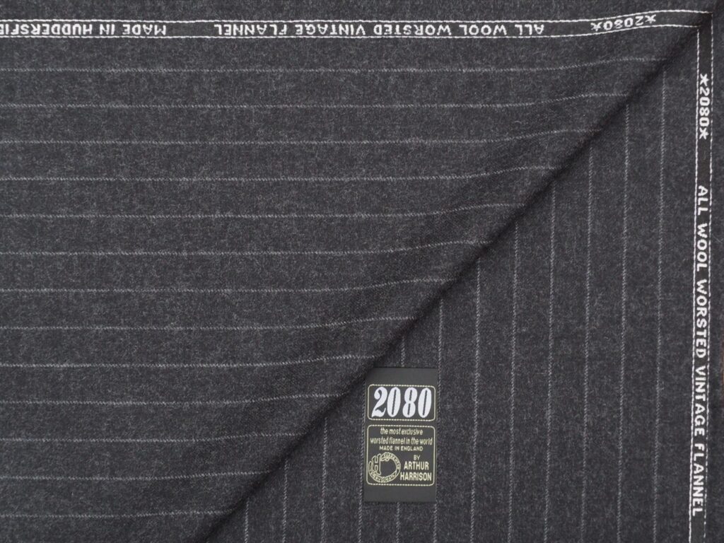 2080 Flannel - Arthur Harrison All Wool Suiting Fabric, Charcoal ...