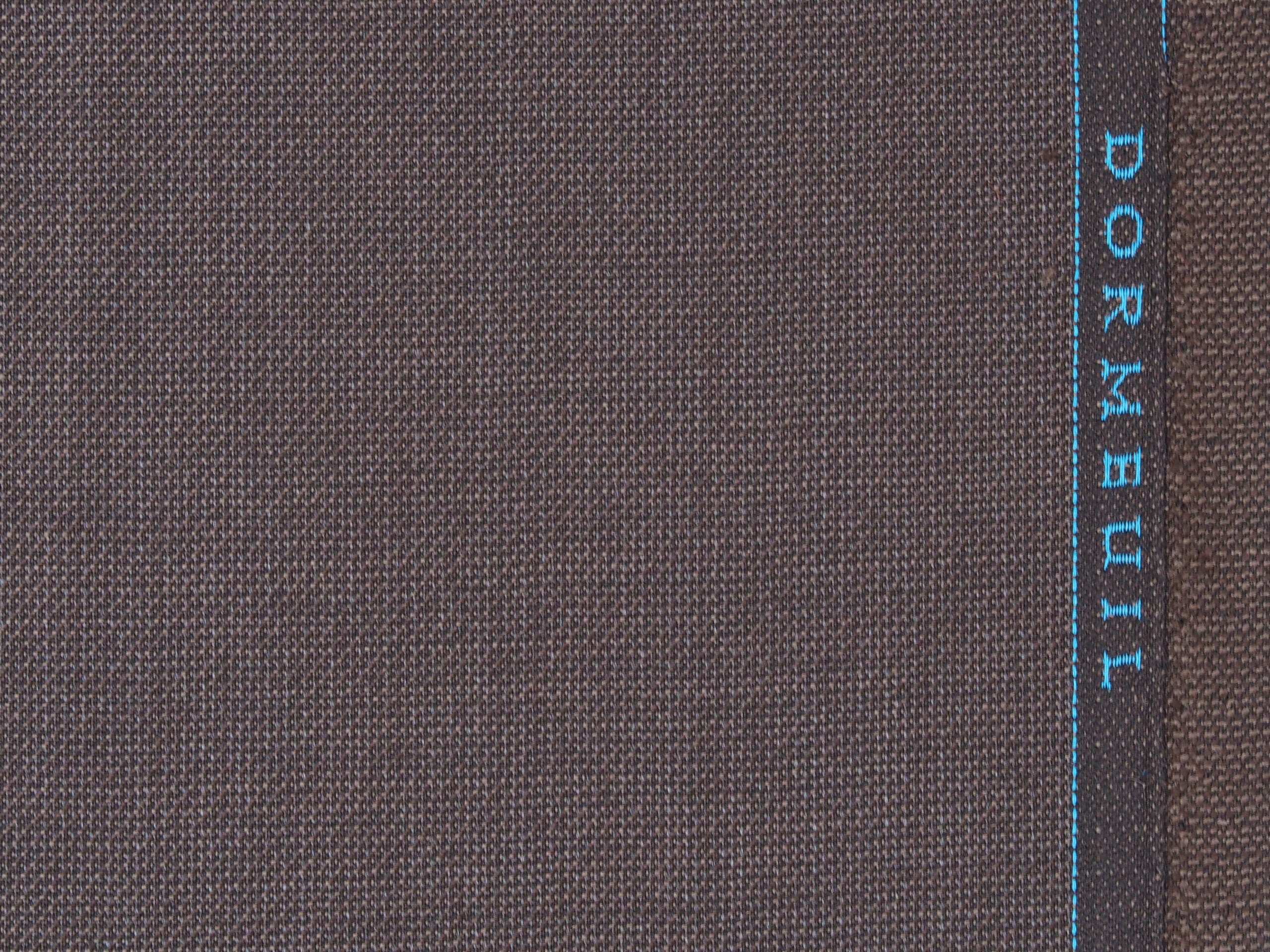DORMEUIL EXEL 100% FINEST MERINO WOOL MIXTURE BROWN/BLACK SEMI PLAIN ...