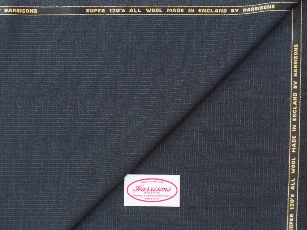Super 120s All Wool Charcoal Prunelle Weave With Subtle Stripe Suiting ...