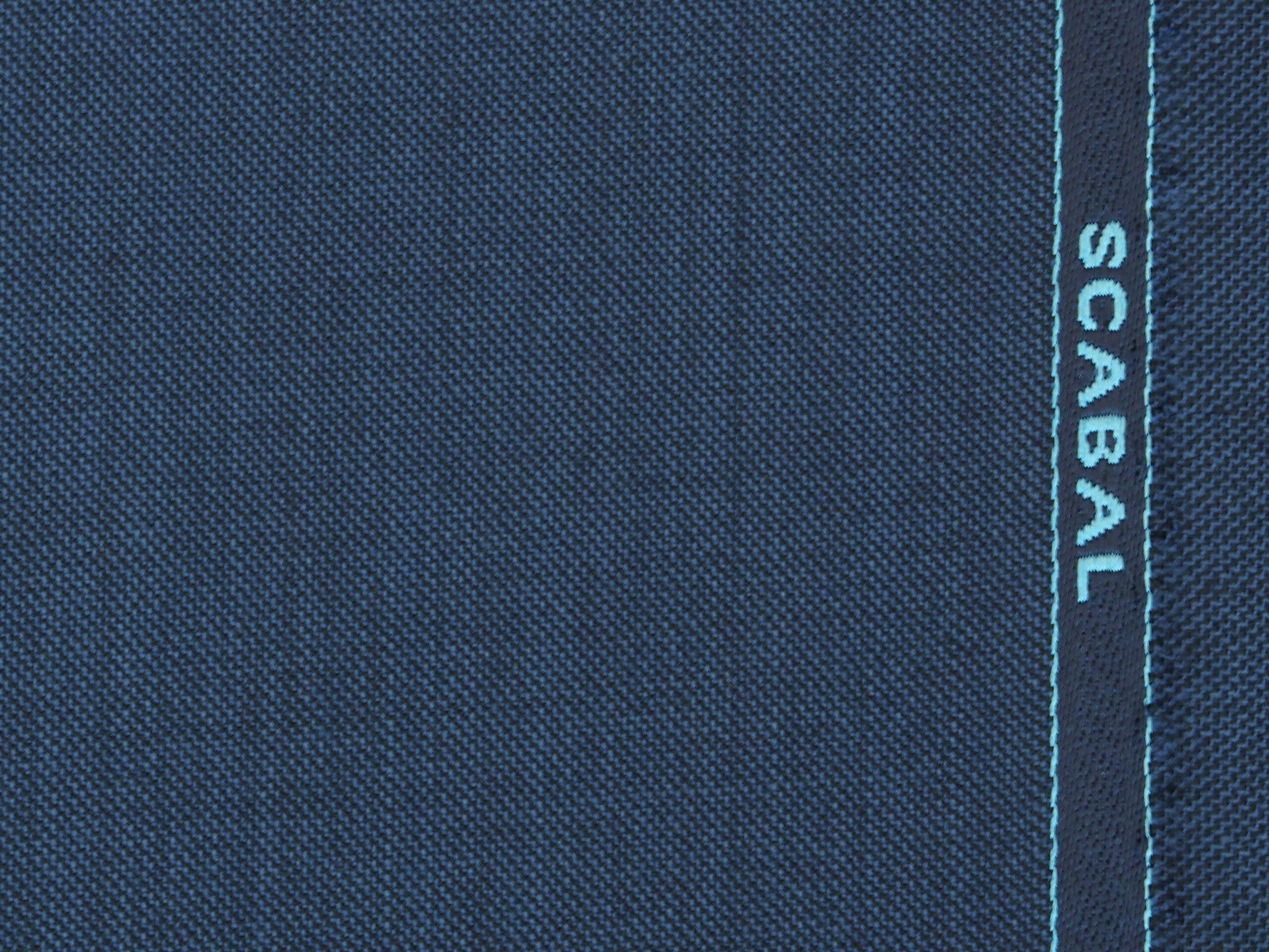 Scabal Triple A Super 120s And Cashmere Luxury Blue/Black Pick N Pick Plain Design Suiting ...