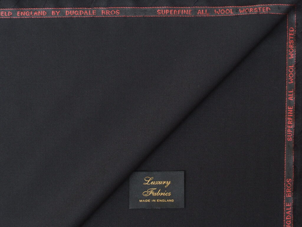 Dugdale Bros, 450gram Barathea Tuxedo Dinner Suiting Fabric Black Shade ...