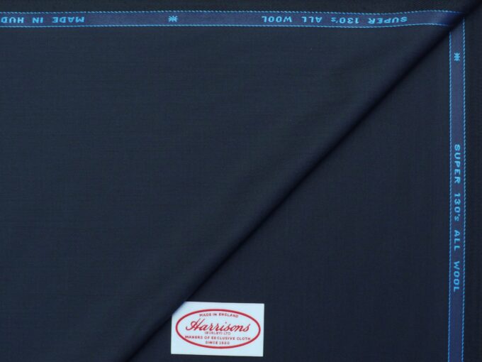 Super 130s All Wool Dark Navy Twill Suiting Fabric - Made In ...