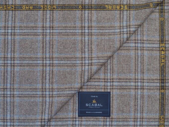 Scabal Escape Wool/Cashmere Mixture Beige/Light Brown Shade With Multi ...