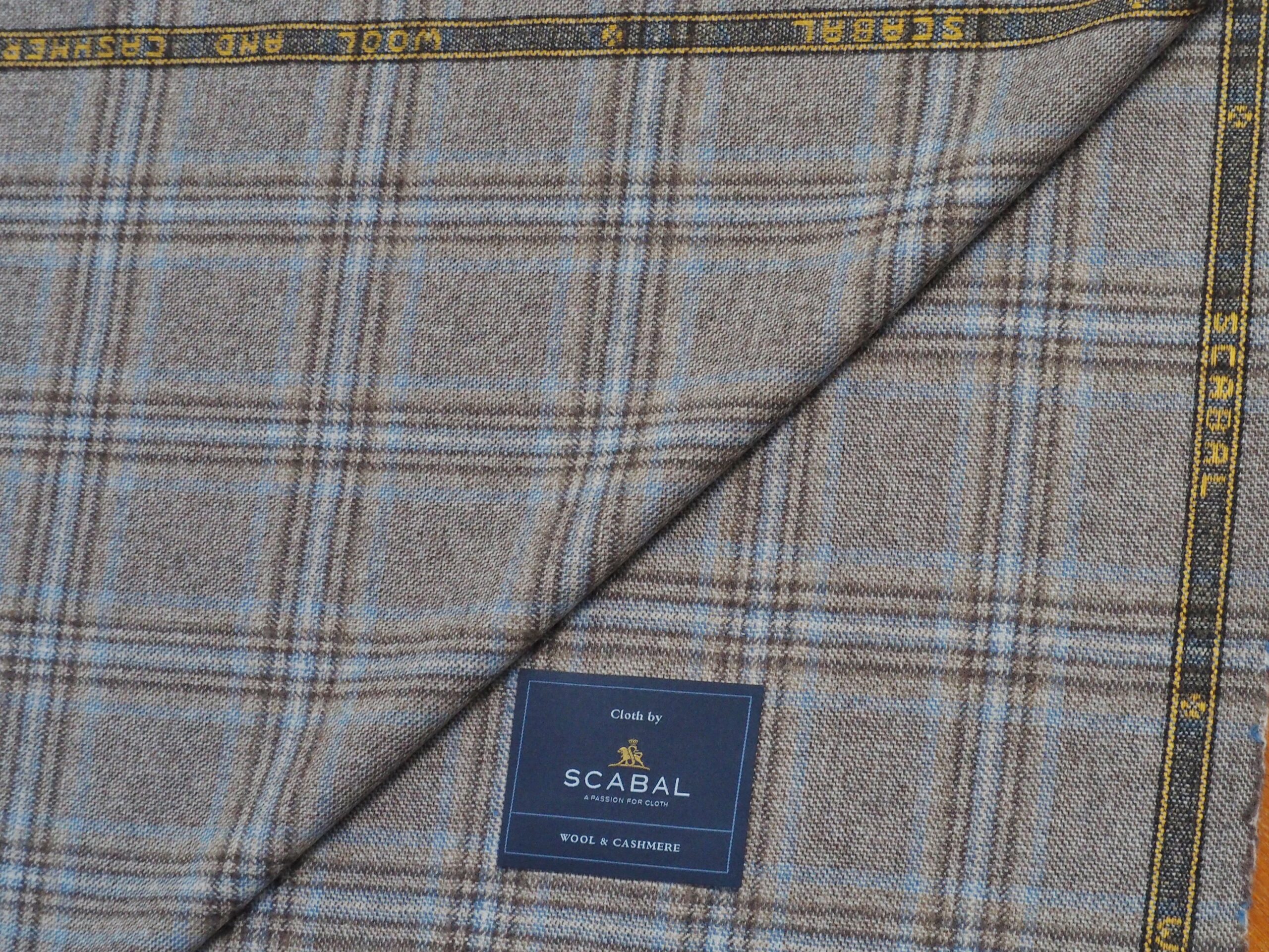 Scabal Escape Wool/Cashmere Mixture Beige/Light Brown Shade With Multi ...