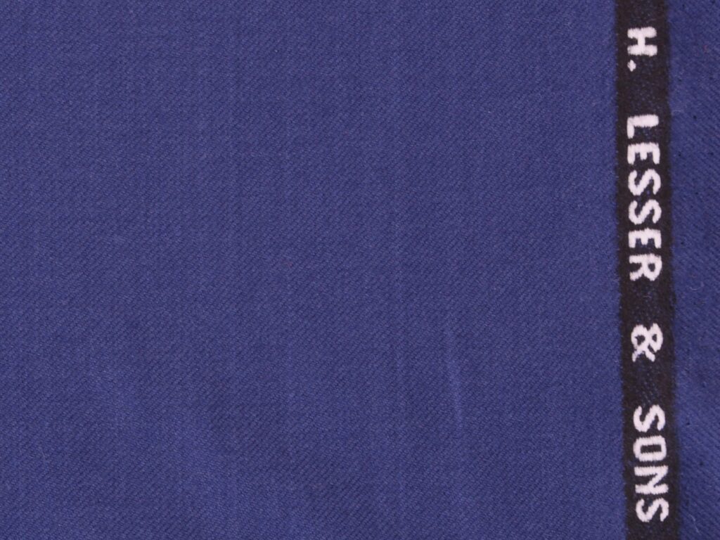 Carlo Barbera Exclusively For H.Lesser, 100% Superfine Wool Mid Blue ...