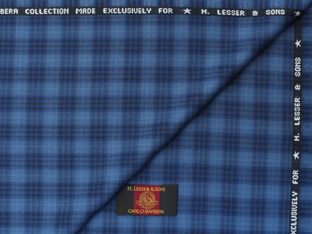 Carlo Barbera Exclusively For H.Lesser, 100% Superfine Wool Light Blue ...