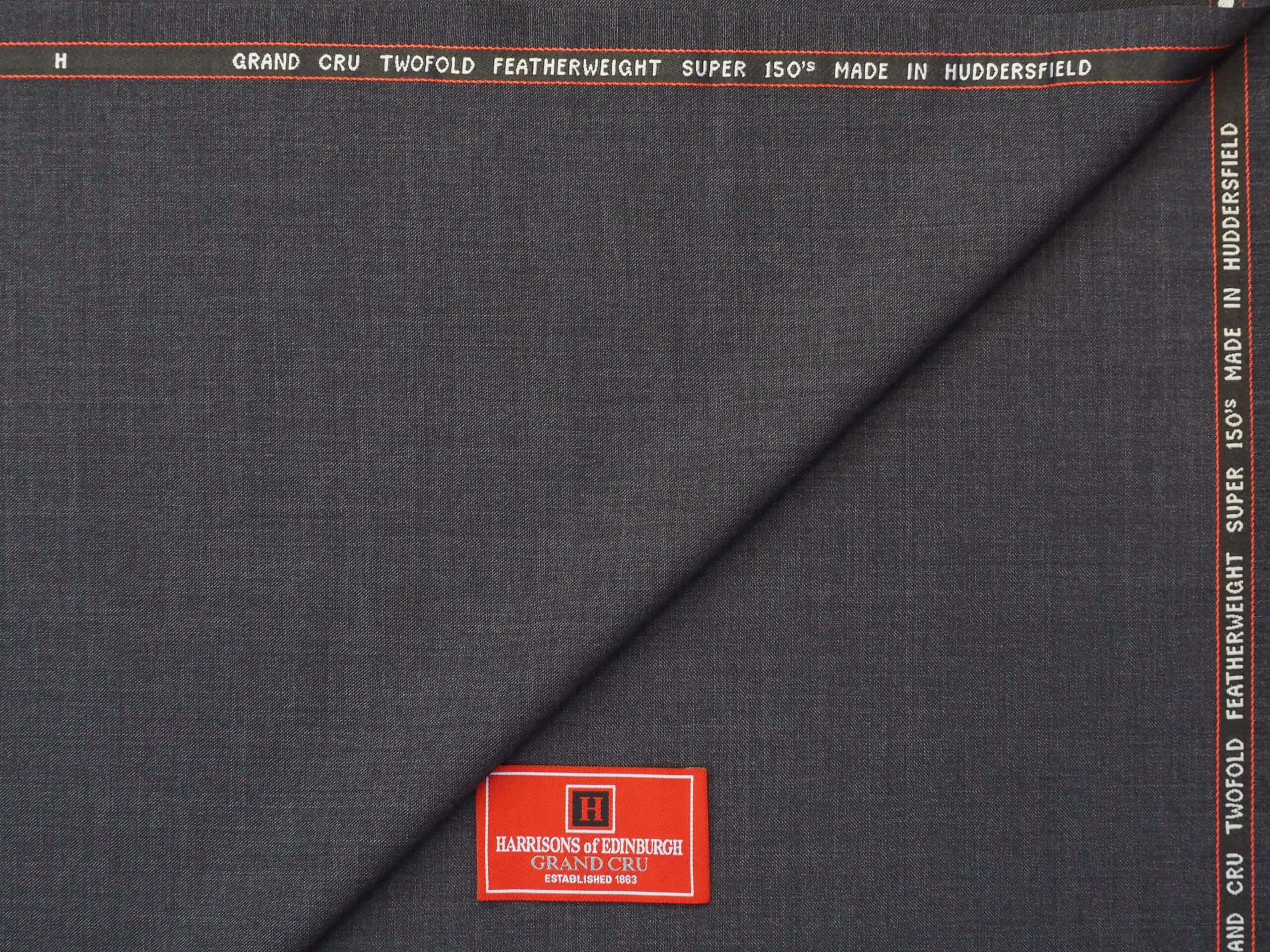 Harrisons Of Edinburgh 'Grand Cru Featherweight' Super 150s Dark Grey ...