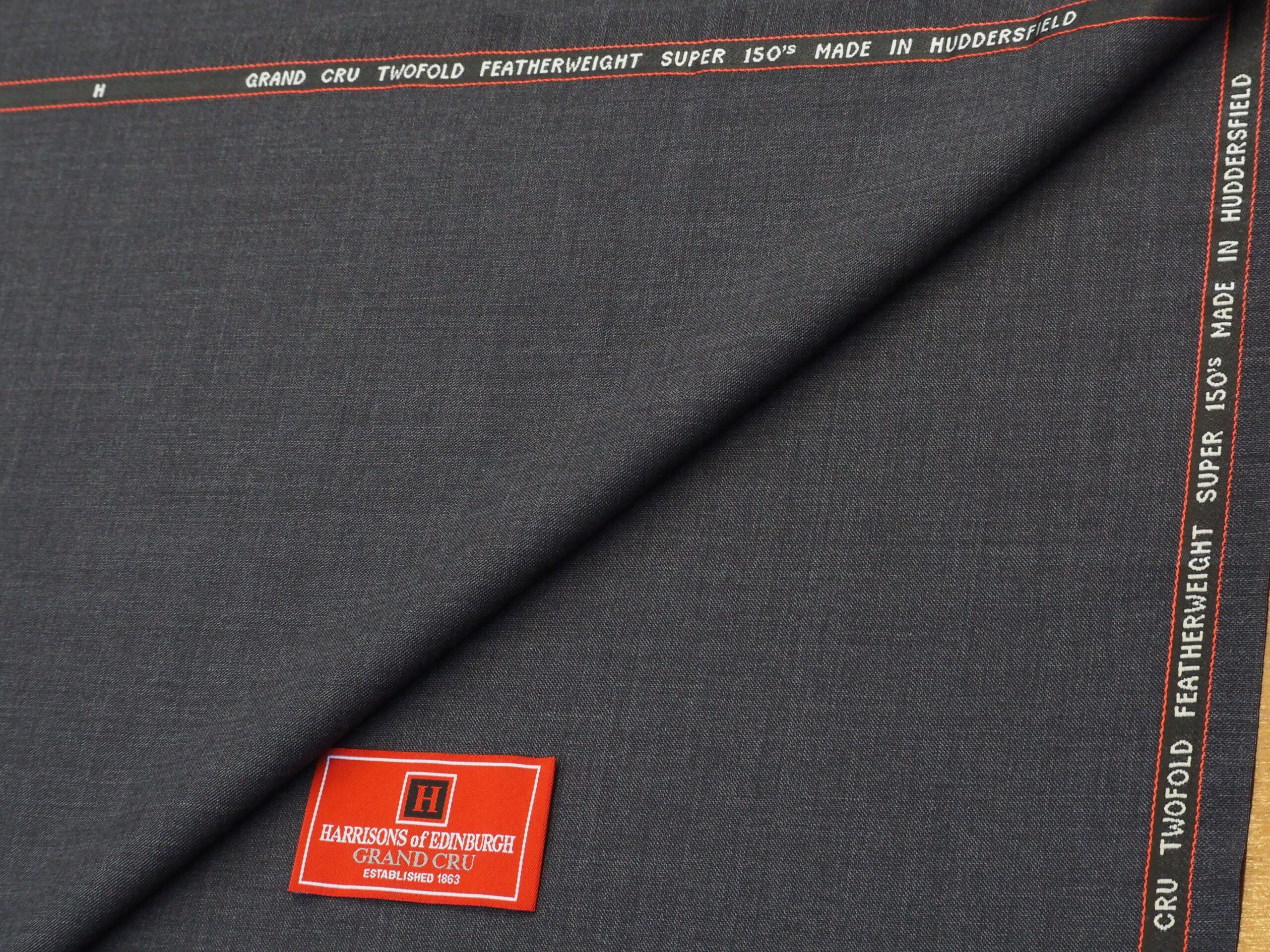 Harrisons Of Edinburgh 'Grand Cru Featherweight' Super 150s Dark Grey ...