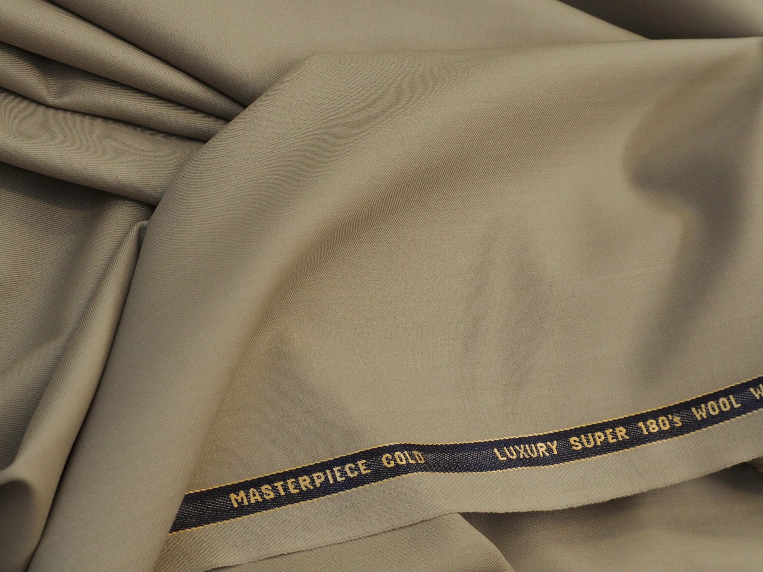 Holland And Sherry Super 180s 'Masterpiece Gold' Sand Shade Merino Wool ...