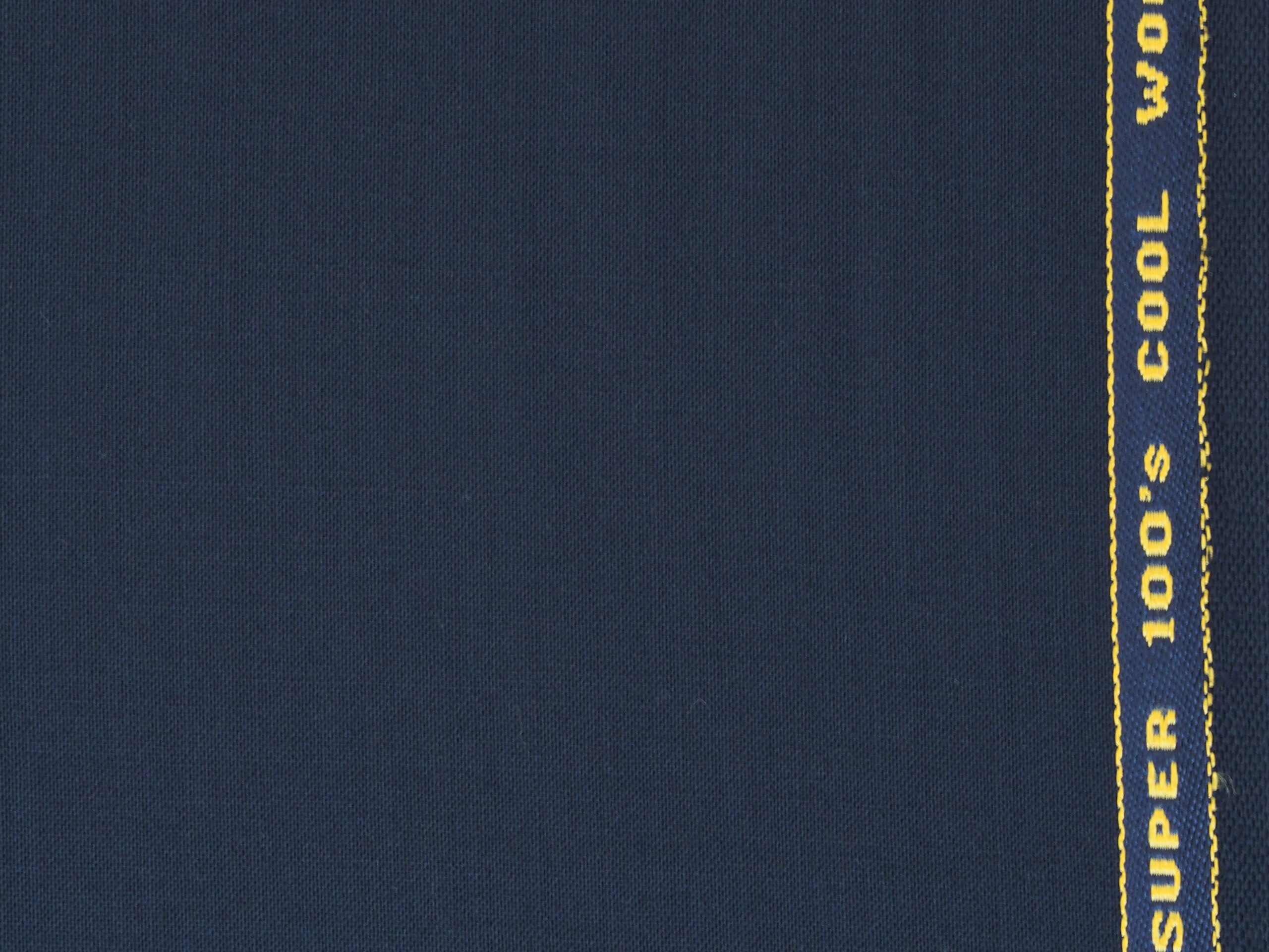 Harrisons Tropical Super 100s Cool Wool Plain Weave Dark Navy Suiting ...
