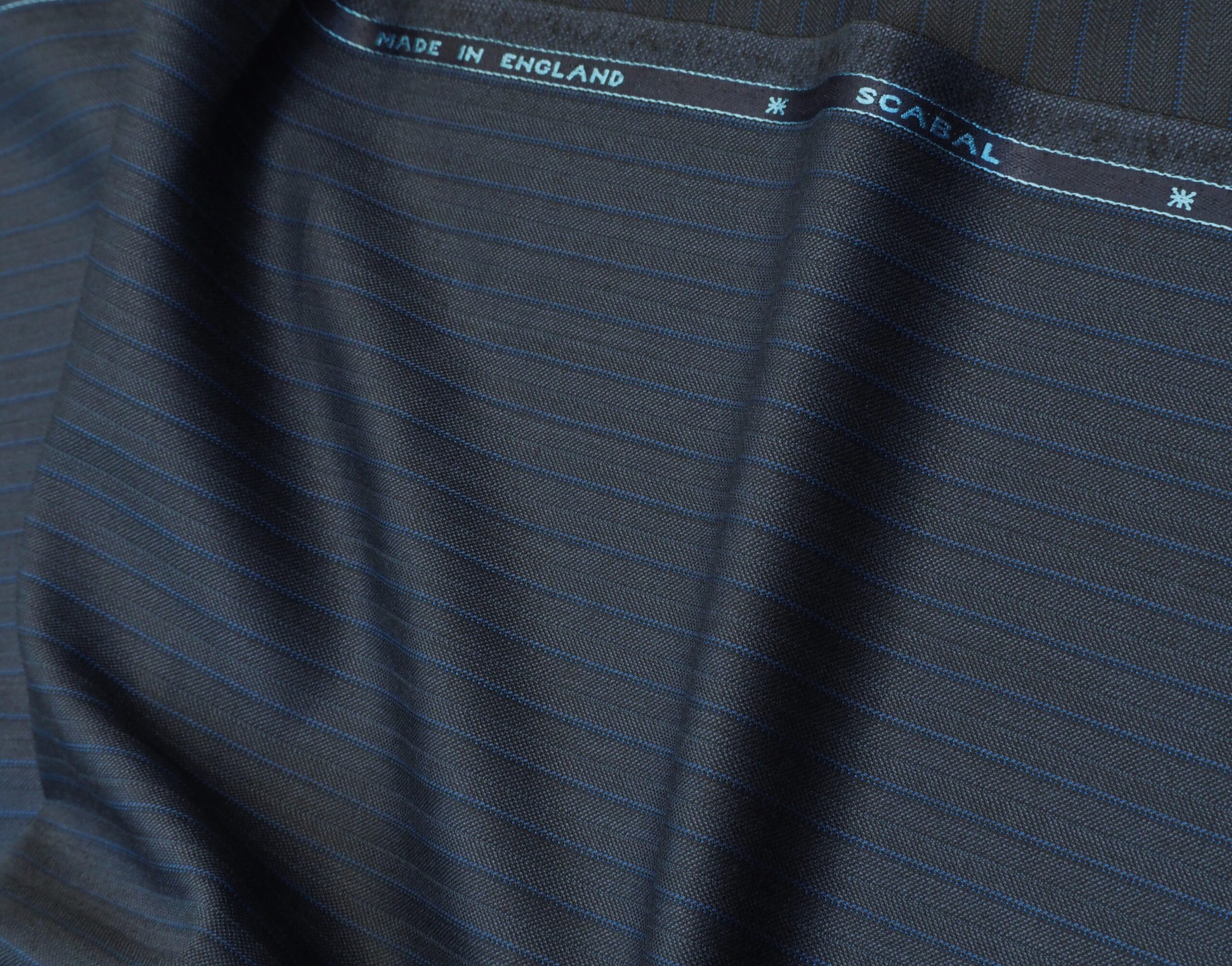 Scabal Galaxy, Super 110s Mixture Blue/Black, Herringbone & Stripe ...