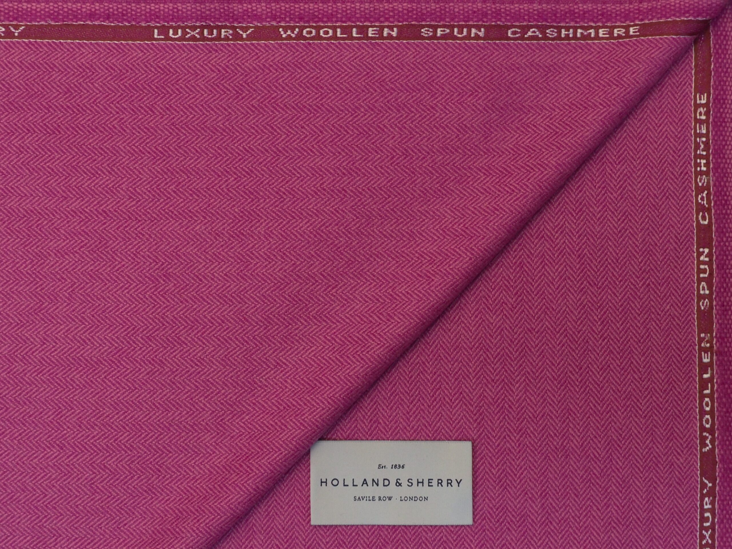 100% Woollen Spun Cashmere By Holland & Sherry, Mix Lilac/Pink ...