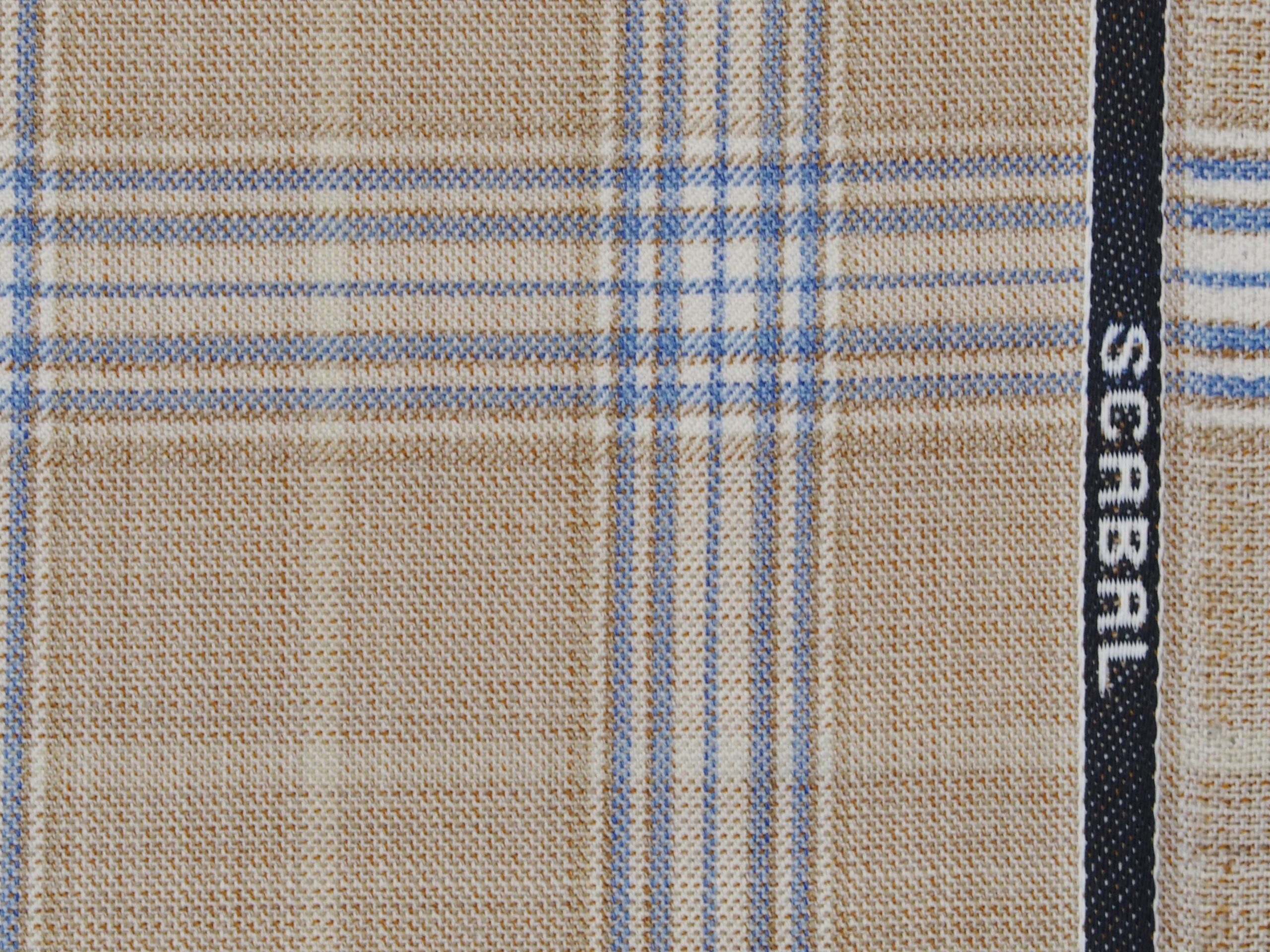 Scabal Super 130s Mosaic Mixture Beige/Sand Fancy Check Design Merino ...